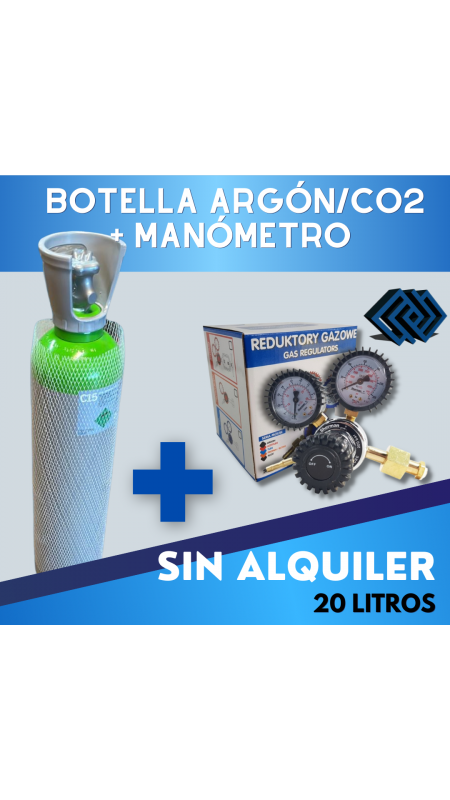 manometro profesional caudalimetro para botellas de 200 bares argon puro, helio, argon co2 para ...