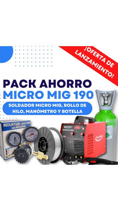 PACK AHORRO SOLDADOR DE HILO MICRO MIG